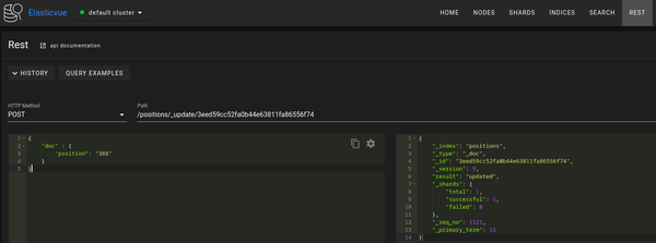 Elasticsearch update document with POST query